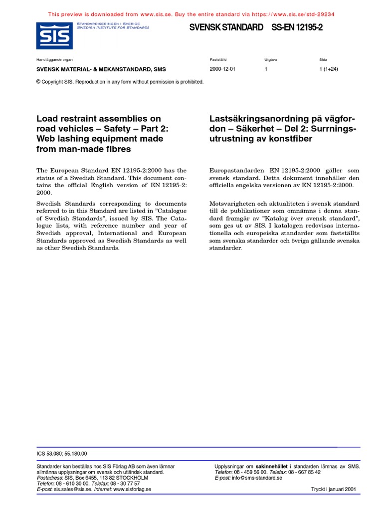 SS en 12195 2 en | PDF