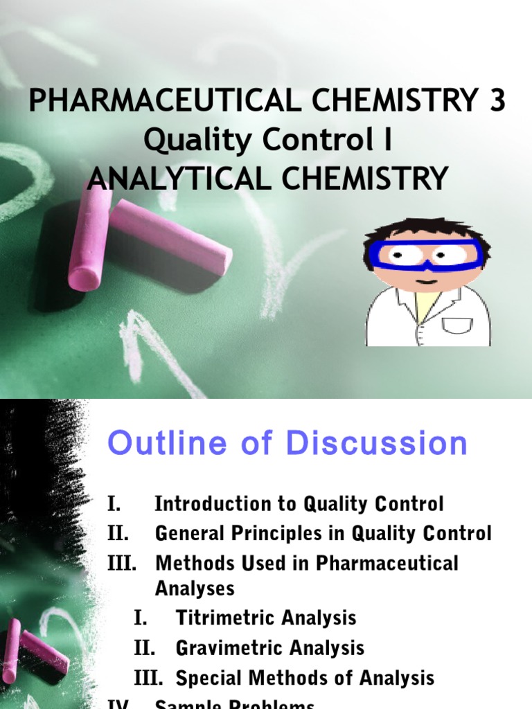 Pharmaceutical Chemistry 3 Quality Control I Analytical Chemistry | PDF ...