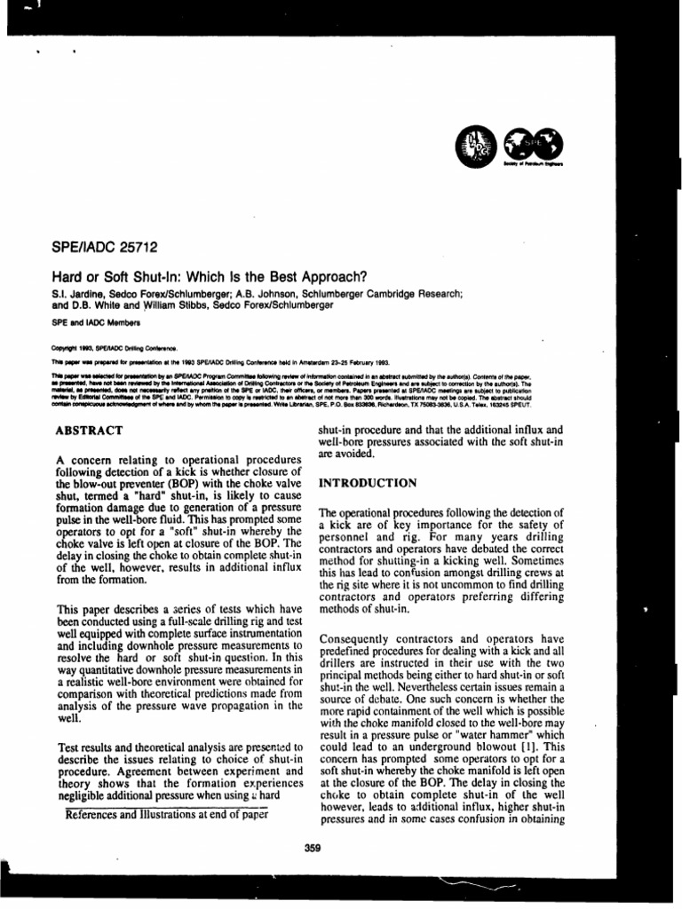 SPE 25712 Cierre Duro Vs Suave | PDF | Waves | Pressure