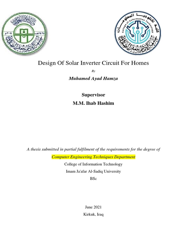 Solar Inverter Project Report . | PDF | Power Inverter | Photovoltaics
