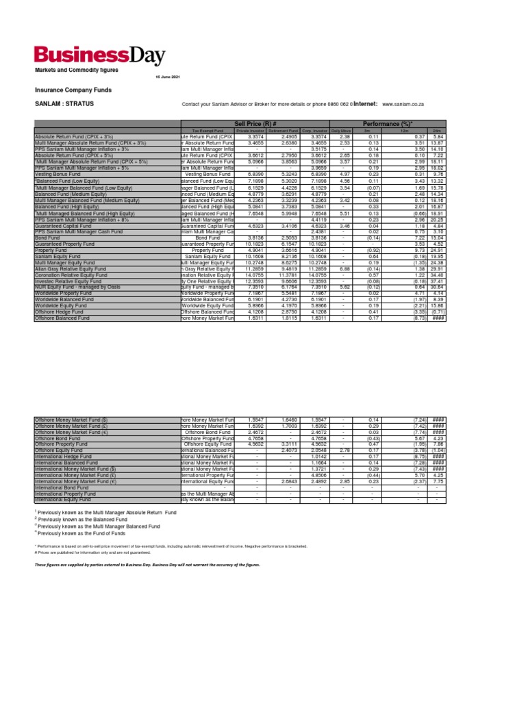 Sanlam Fund Performance Overview | PDF | Stock Fund | Equity (Finance)