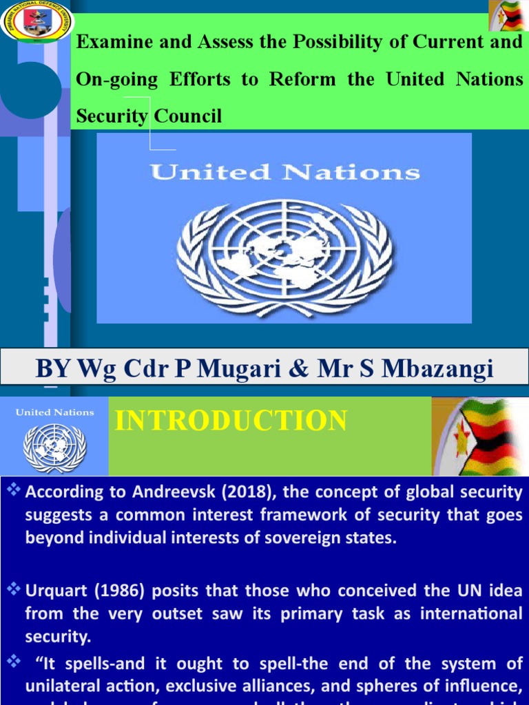 Un Reforms Power Point | PDF | United Nations Security Council | United ...