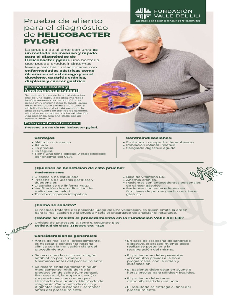 Prueba de Aliento para Diagnostico de Helicobacter Pylori | PDF ...