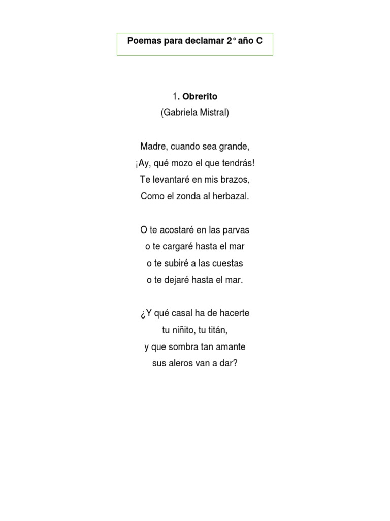 Poemas A Declamar | PDF