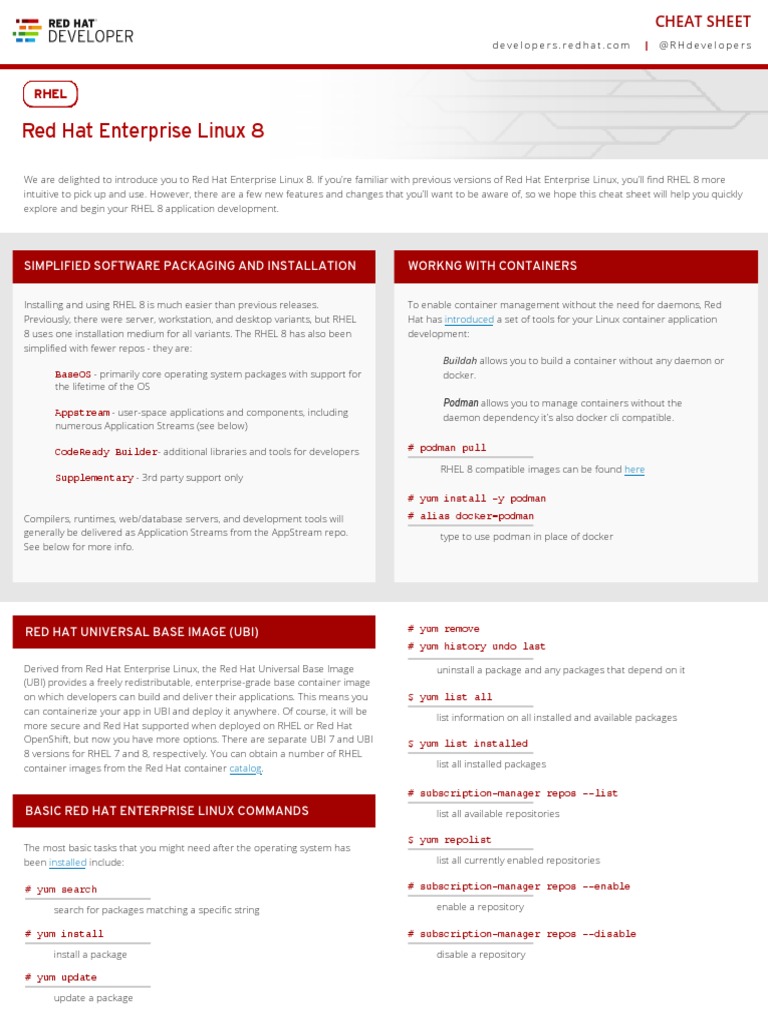 Red Hat Enterprise Linux 8: Simplified Software Packaging and ...