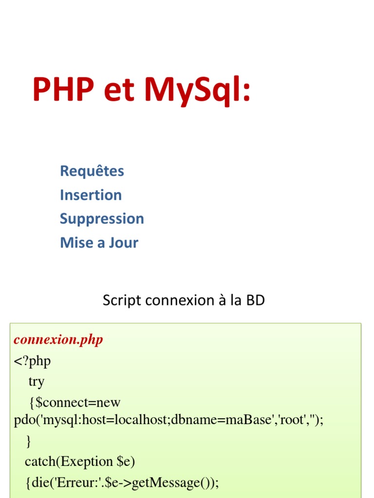 4 Php&MySQL | PDF | PHP | MySQL