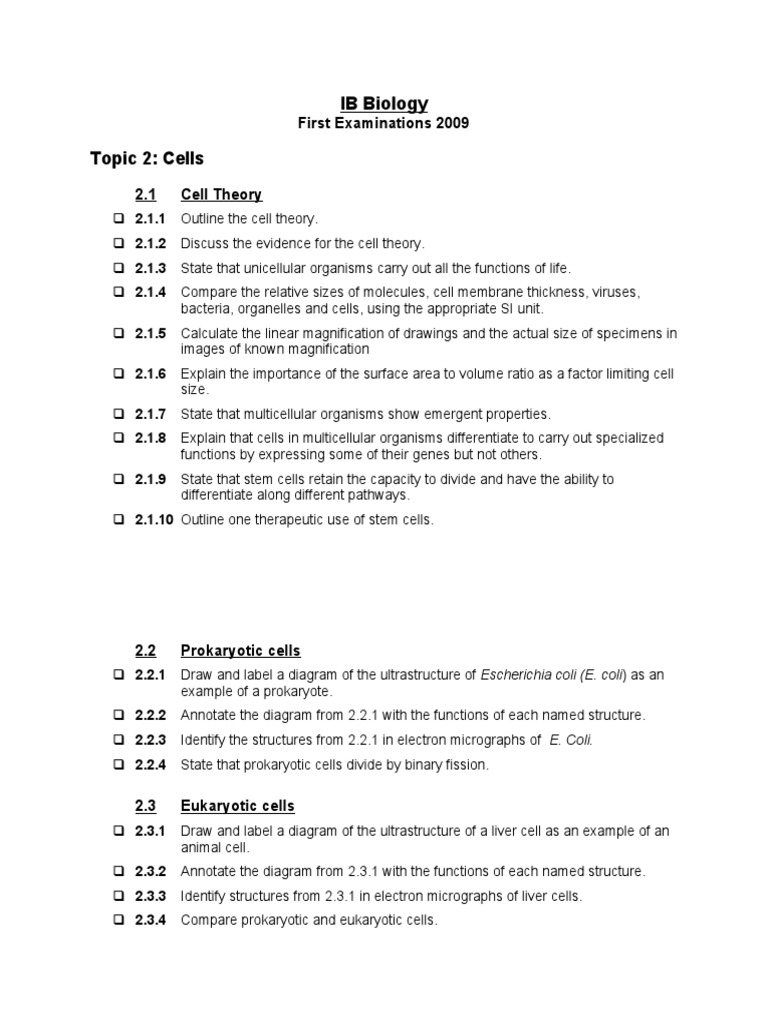 IB Biology Syllabus Curriculum | PDF | Dna | Cellular Respiration