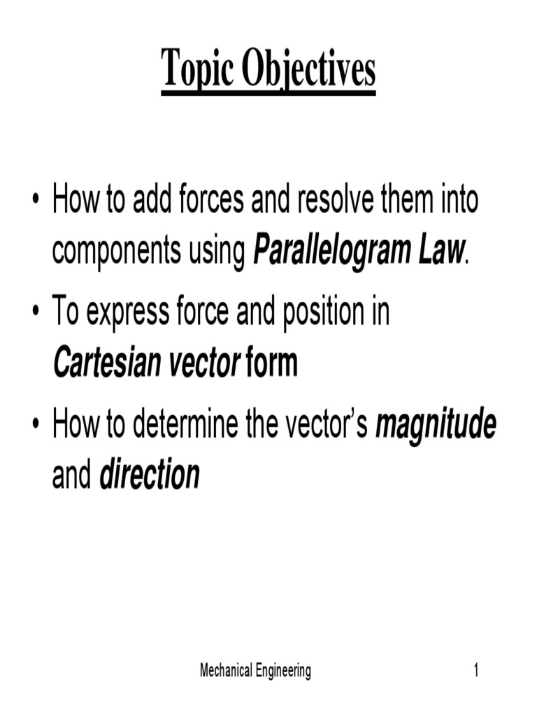 Chapter2 Part1 | PDF | Euclidean Vector | Force