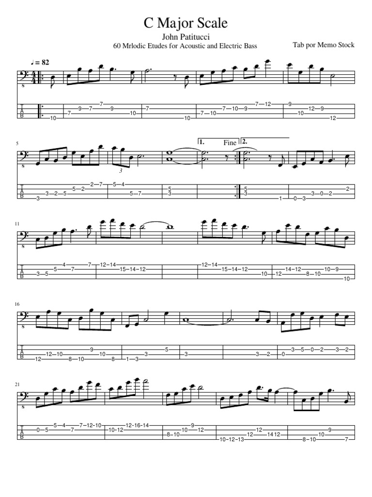 C Major Scale | PDF | Guitar Family Instruments