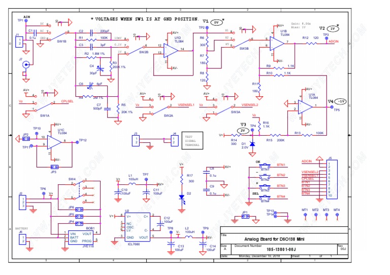 Dso138 Mini Schematic Analog J | PDF