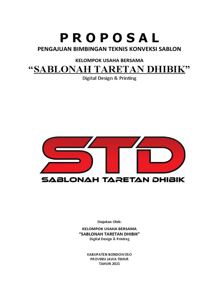 Proposal Pelatihan Sablon | PDF