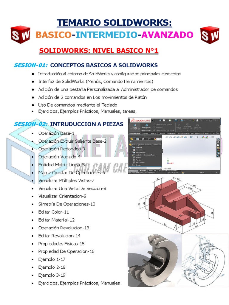 Temario Solidworks Basico Intermedio Avanzado | PDF | Software ...