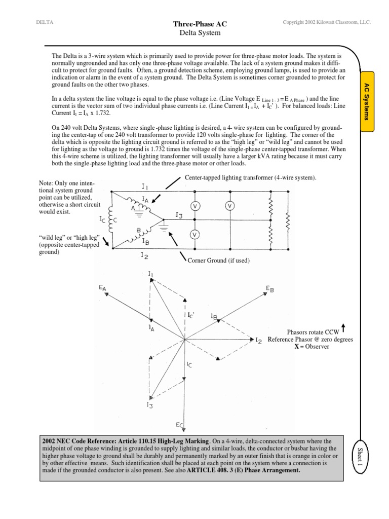 3 Phase Delta System | PDF | Power Engineering | Engineering