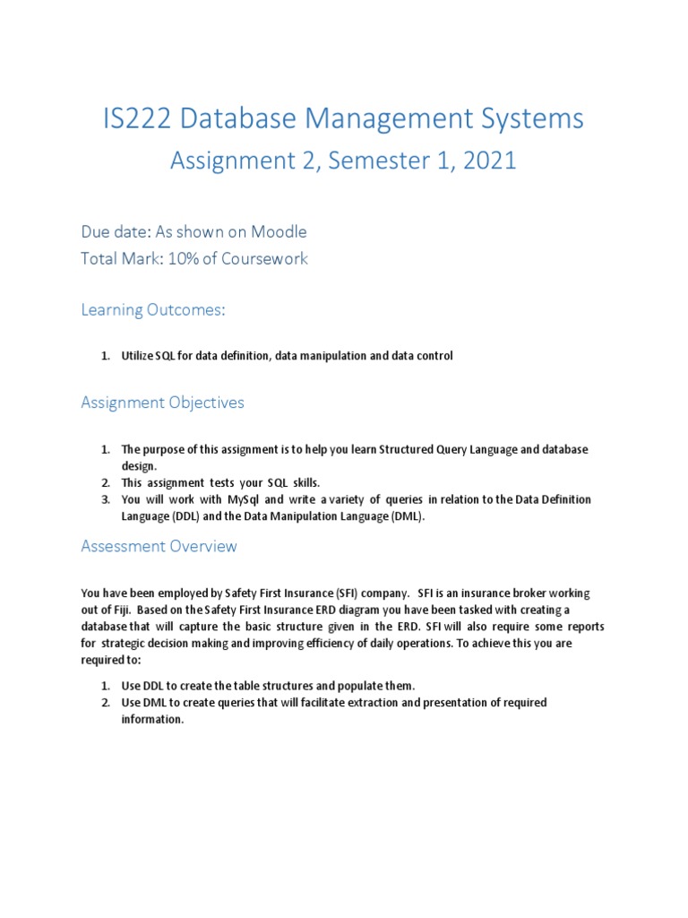 Assignment 2 Specifications | PDF | Sql | Databases