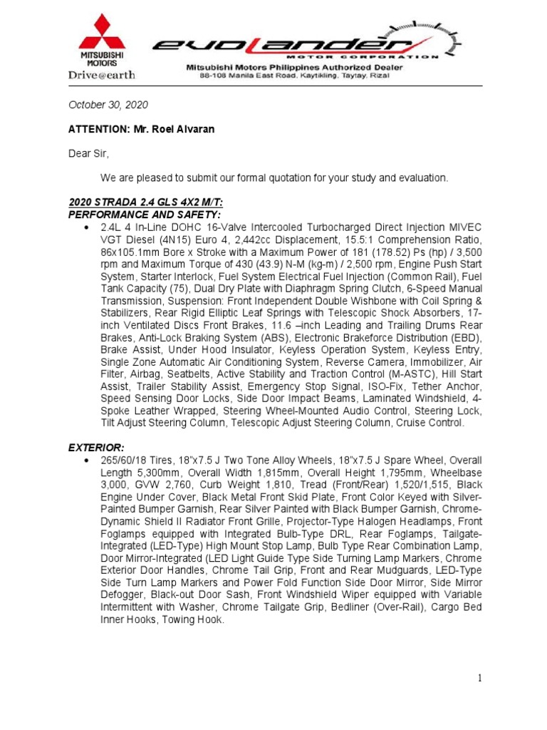 2020 Strada Gls 4x2 MT MR Alvaran | PDF | Steering | Anti Lock Braking ...