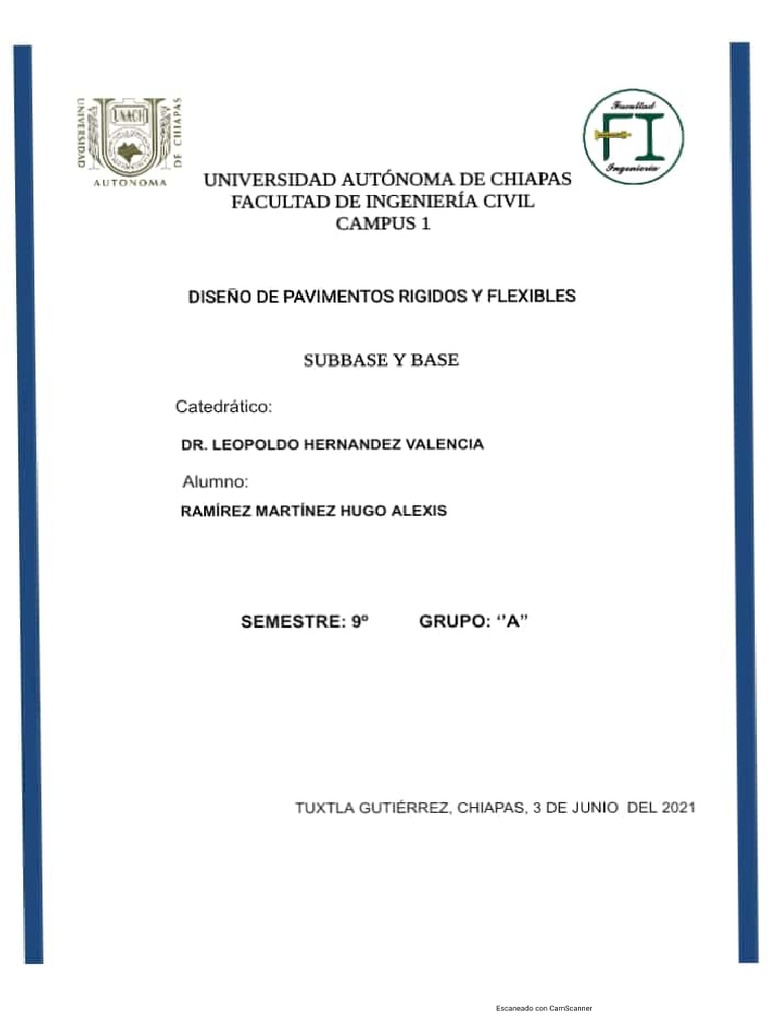 Base y Subbase Hugo | PDF