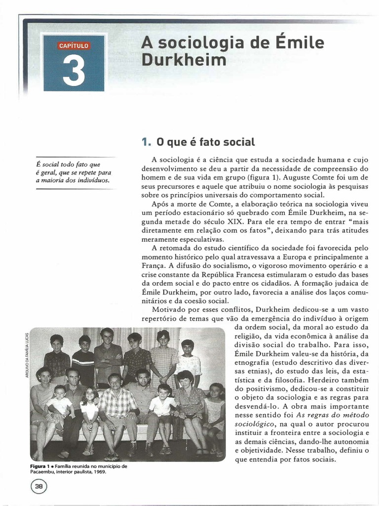 Durkheim e os Fatos Sociais | PDF | Émile Durkheim | Sociologia