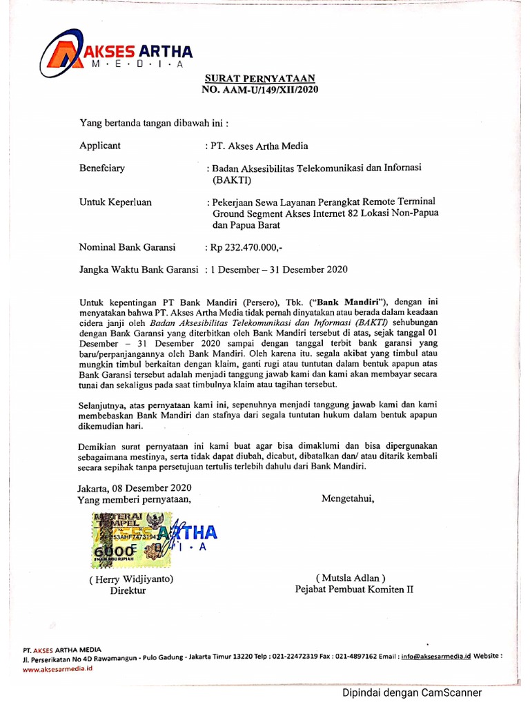 Surat Backdate 232470000 | PDF