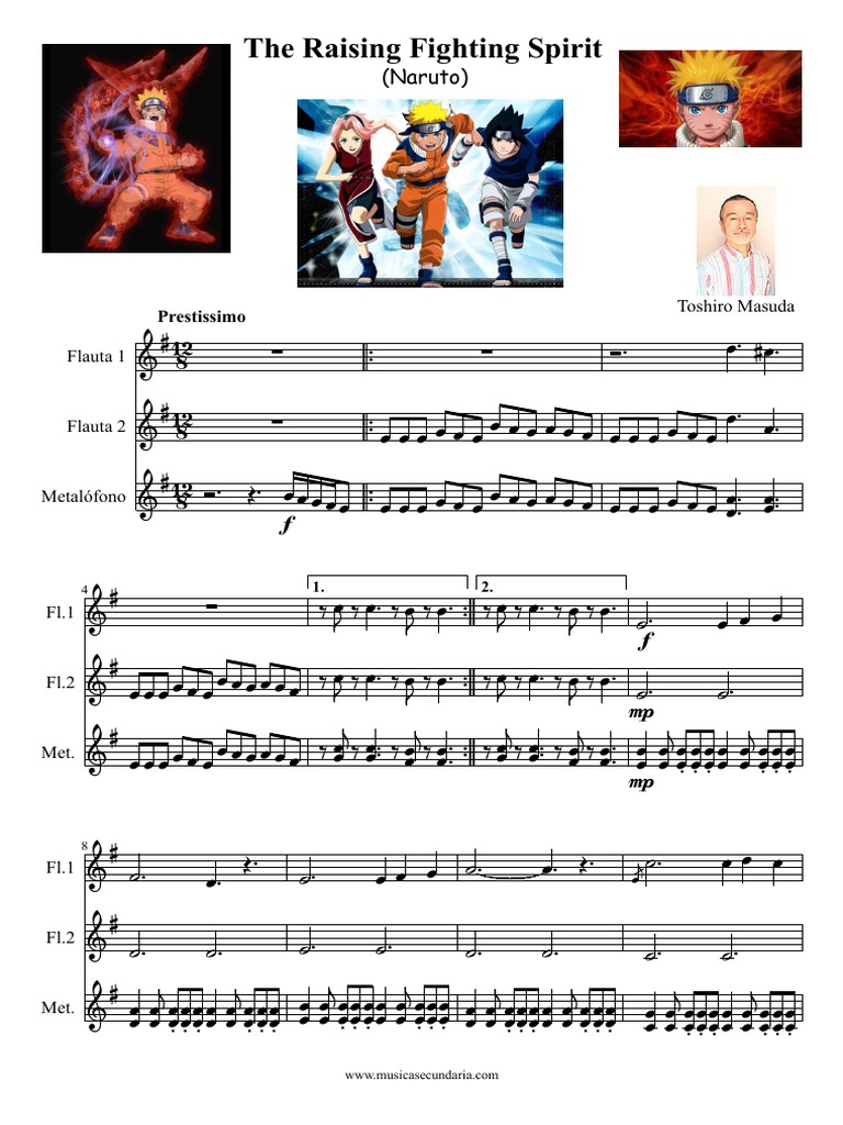 Naruto The Raising Fighting Spirit Naruto Flauta Dulce | PDF