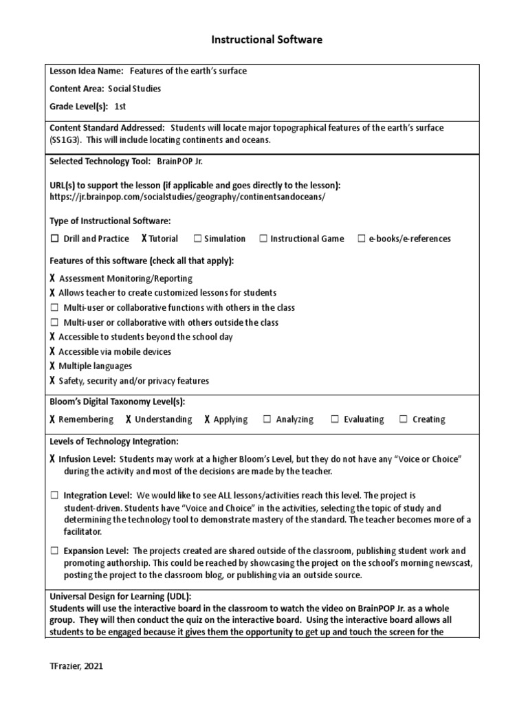 Earth’s Surface Features Lesson Plan | PDF | Teachers | Pedagogy