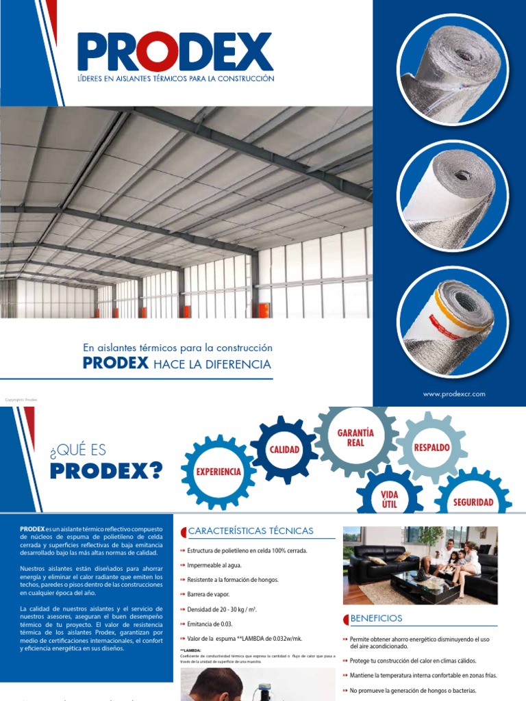 Prodex Catalogo Productos Aislamiento | PDF | Aislamiento térmico ...