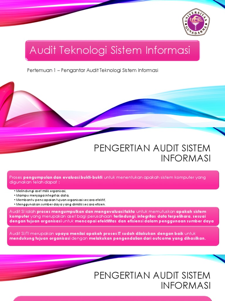 Pertemuan 1 - Pengantar Audit Teknologi Sistem Informasi-1 | PDF