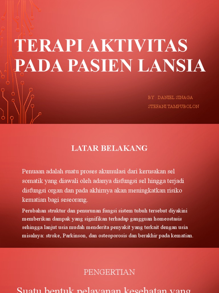 Terapi Aktivitas Pada Pasien Lansia | PDF