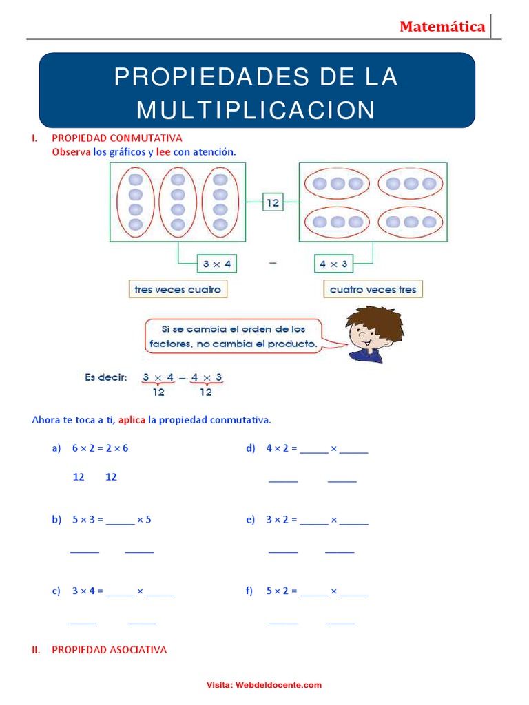 16 Propiedades de La Multiplicación | PDF | Álgebra abstracta ...