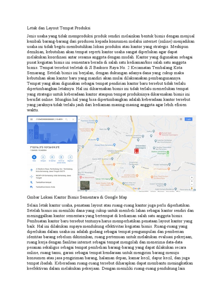 Letak Dan Layout Tempat Produksi | PDF | Bisnis