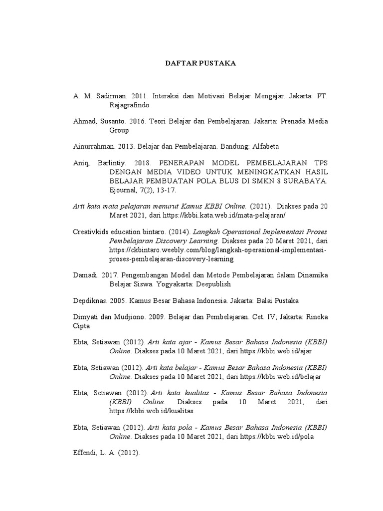 DAFTAR REFERENSI | PDF