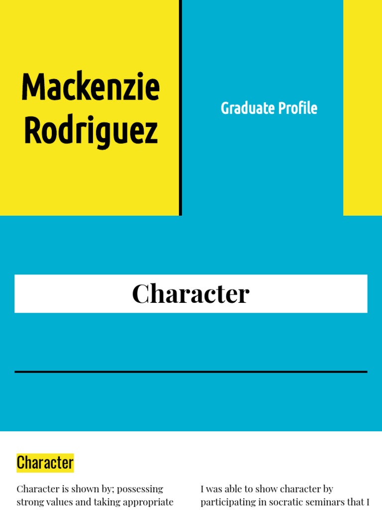 Mackenzie Rodriguez - My Graduate Profile | PDF | Critical Thinking ...