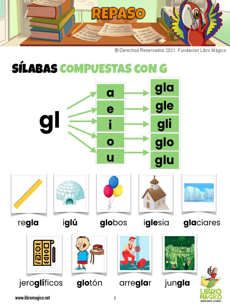 Sopa De Letras: Sílabas Trabadas GLA, GLE, GLI, GLO, GLU, 42% OFF