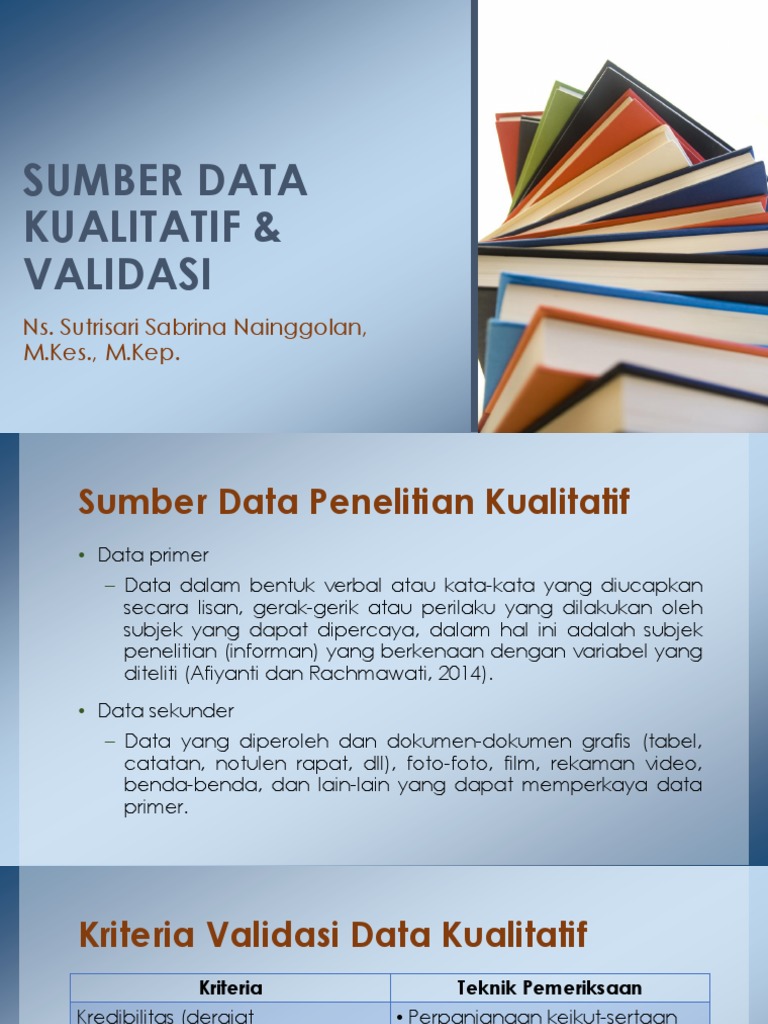 Pert 4 - Sumber Data Kualitatif & Validasi | PDF