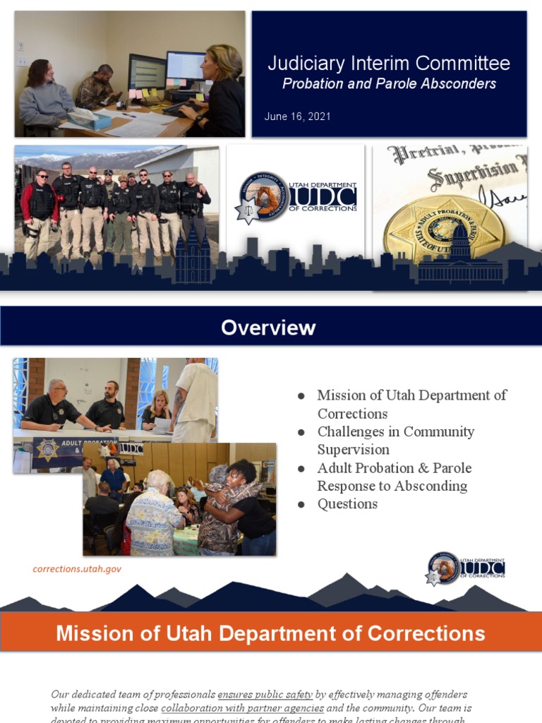 Judiciary Interim Committee Probation and Parole Absconders | PDF ...