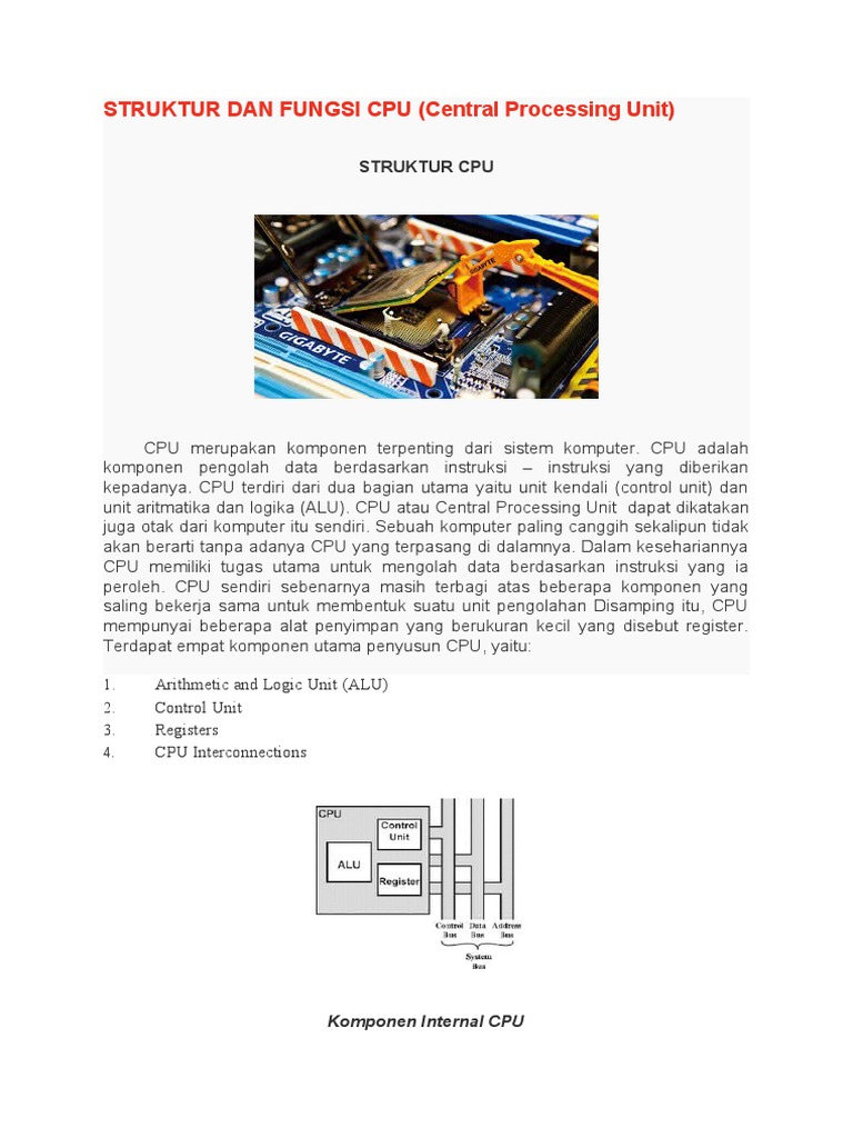 Organisasi Cpu | PDF