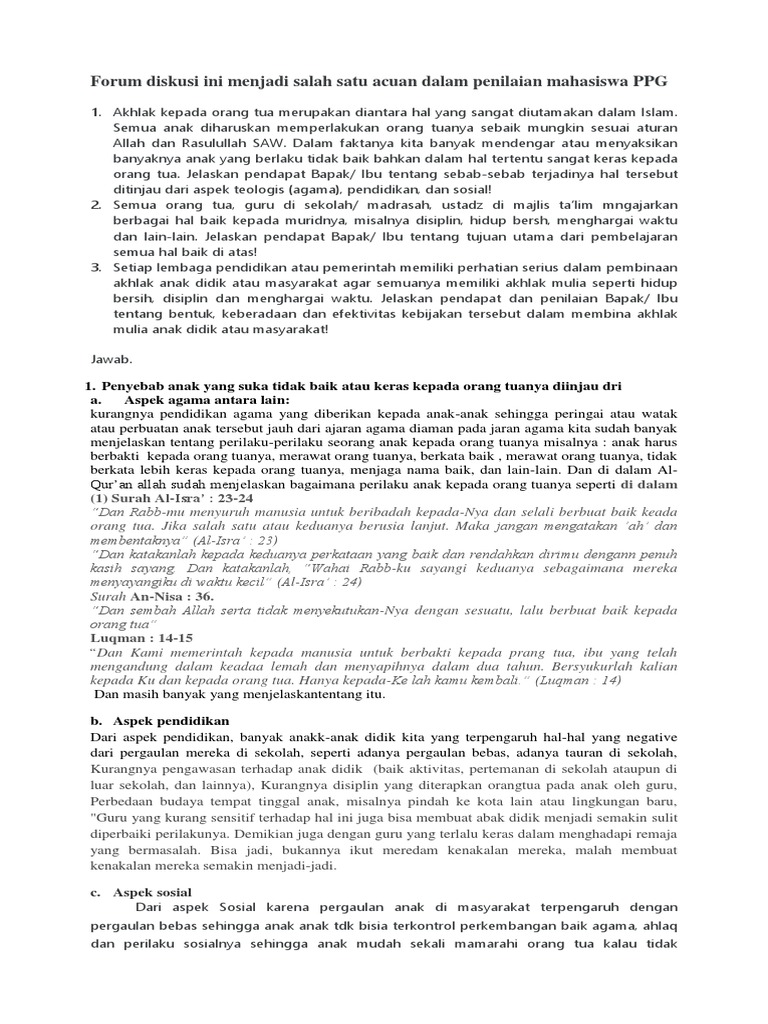 Tugas Forum Diskusi m1 kb1 | PDF | Karier & Perkembangan | Kesehatan Holistik