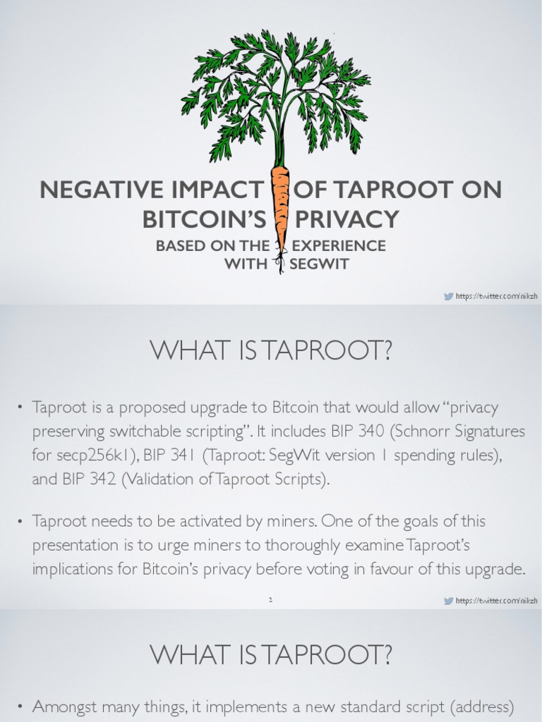 Taproot | PDF | Bitcoin | Business