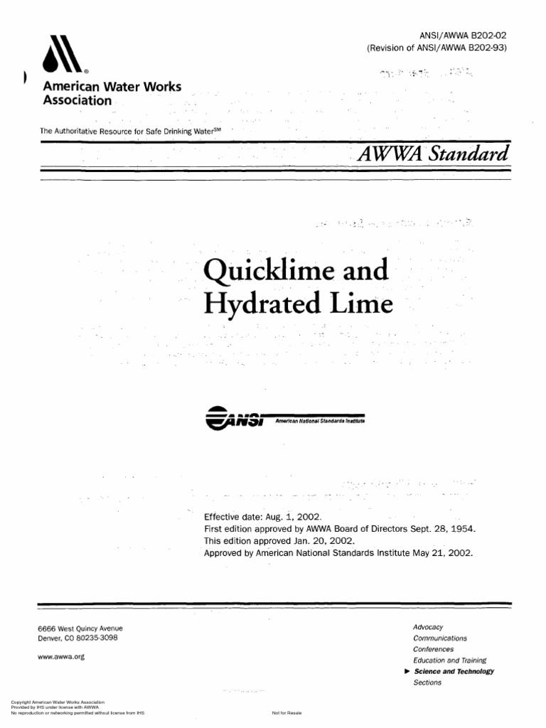 Hydrated: Quicklime Lime | PDF | Water | Chemical Substances