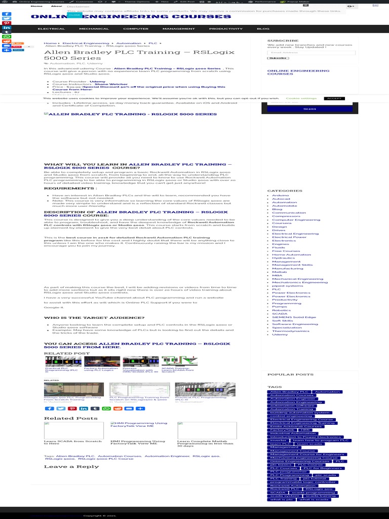 Allen Bradley Plc Training Rslogix 5000 Series Online Engineering Courses Download Free 