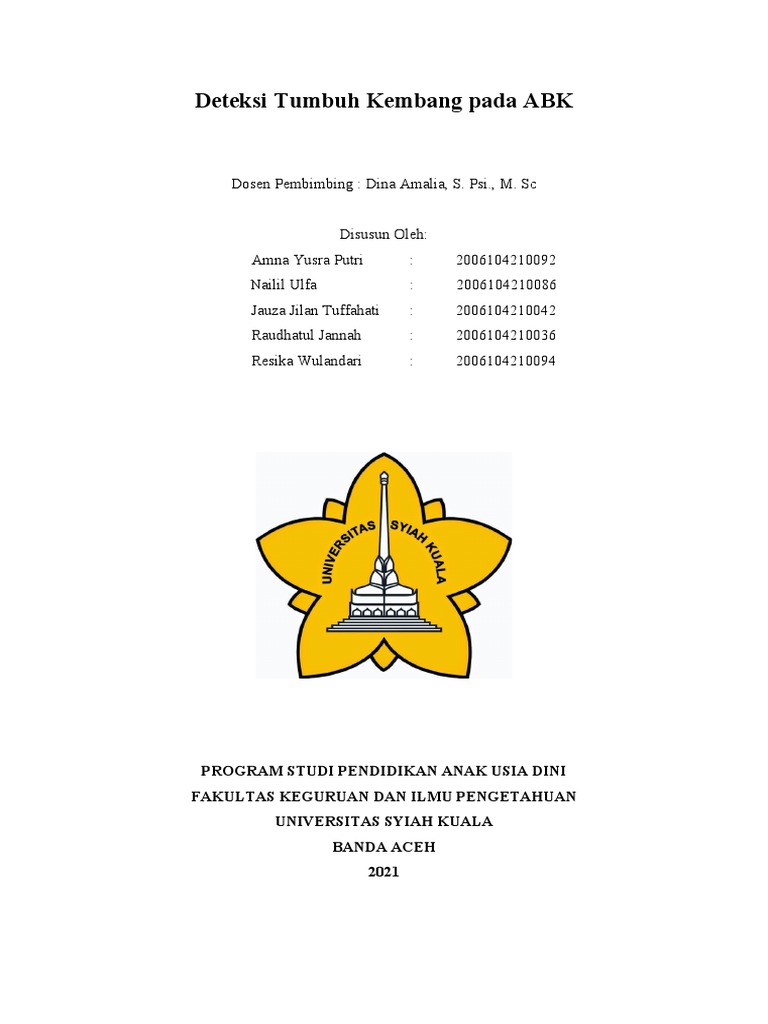 Deteksi Tumbuh Kembang Pada ABK | PDF