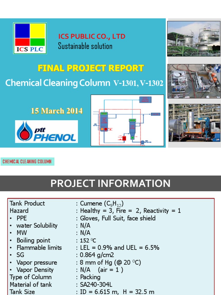 PTT PHENOL Column Cumene Cleaning & Decontamination Report | PDF ...