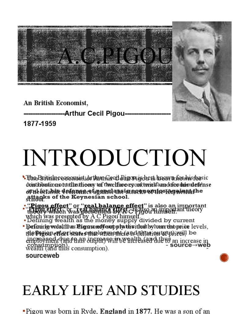 A C Pigou | PDF | Externality | Economics