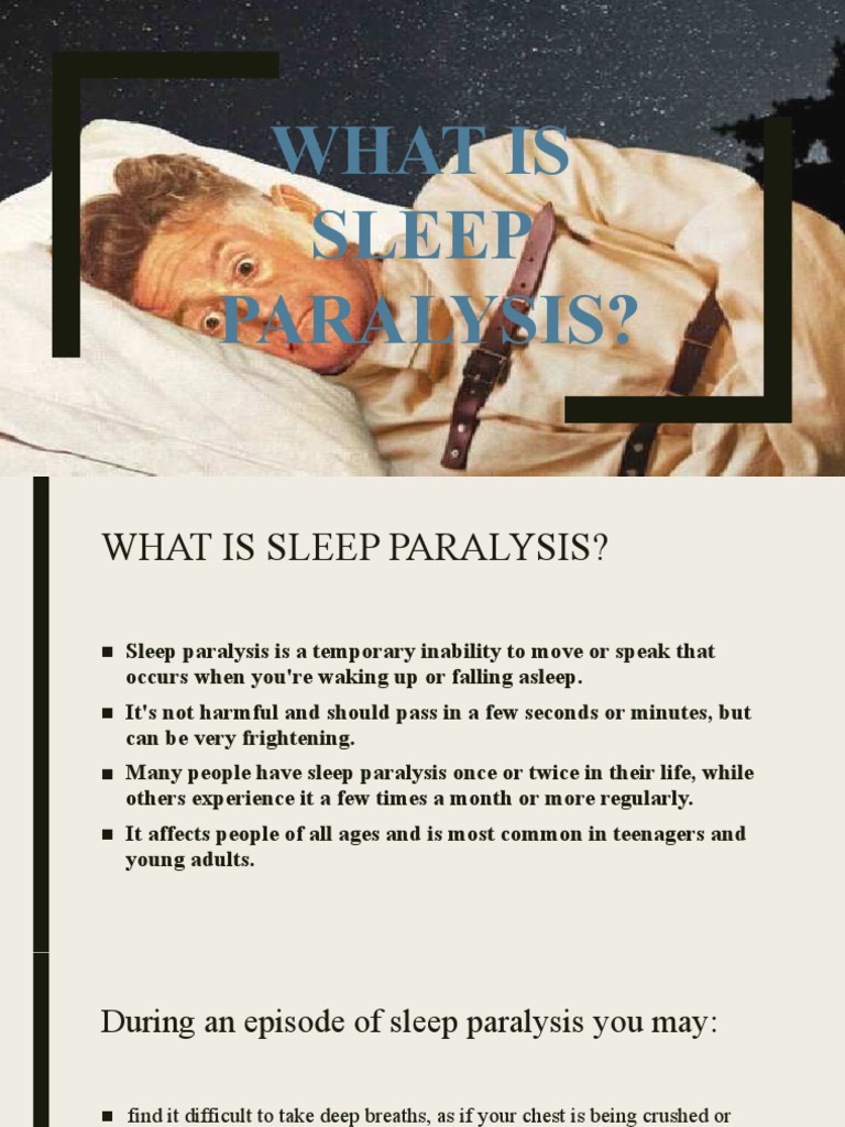 Sleep Paralysis: A Teen's Guide | PDF | Self-Improvement