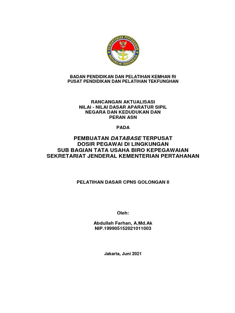 Abdullah Farhan Kelas C 01 Kemhan | PDF