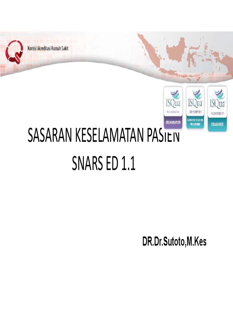 DR Sutoto - Dokumen SKP SNARS ED 1.1 | PDF