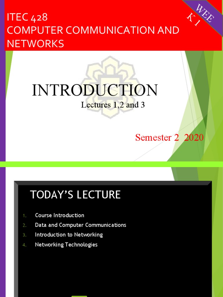 ITEC 428 Computer Communication and Networks: Semester 2 2020 | PDF ...