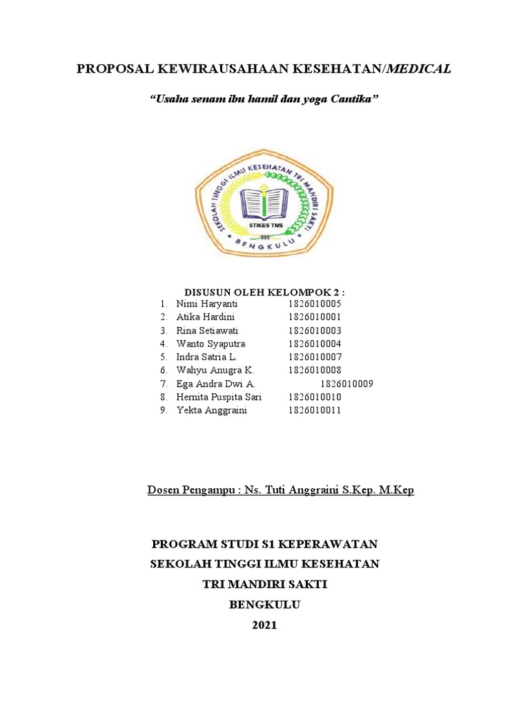 Tugas Kel. 1 Proposal Kewirausahaan Keperawatan | PDF