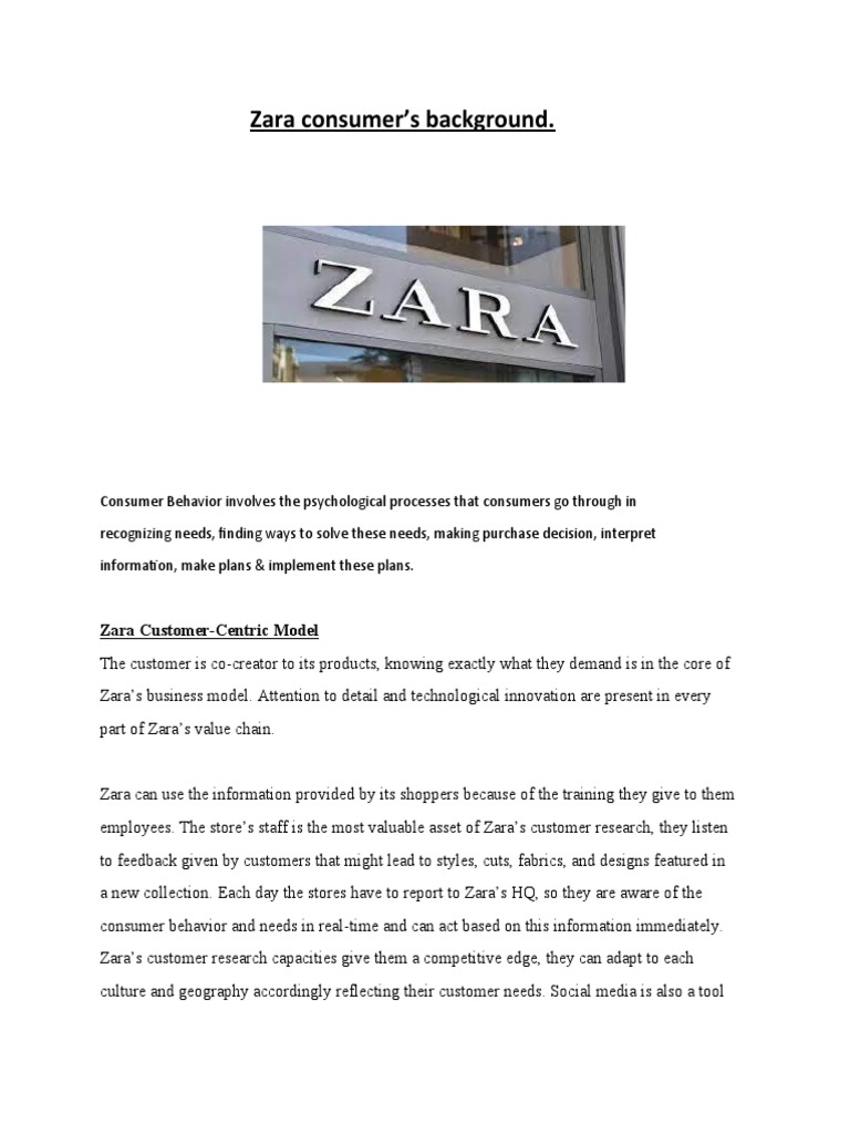 Zara Consumer Behavior Insights | PDF | Consumer Behaviour | Behavior