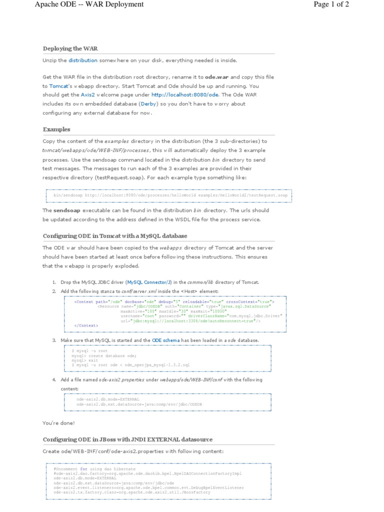 Ode War-Deployment | Download Free PDF | My Sql | Web Application