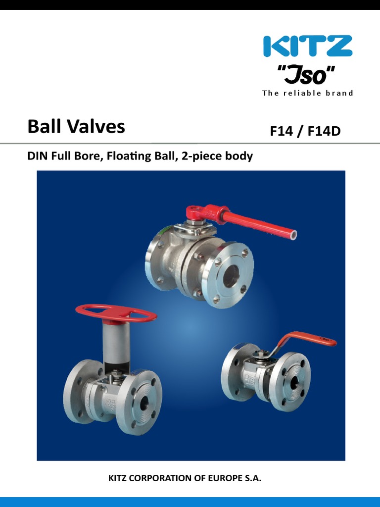 Ball Valves: DIN Full Bore, Floa! NG Ball, 2-Piece Body | PDF | Valve ...